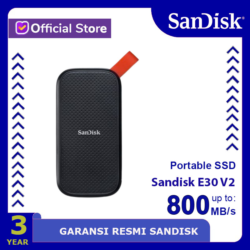 Jual SSD Sandisk E30 2TB - Portable SSD Eksternal USB 3.2 | Shopee Indonesia