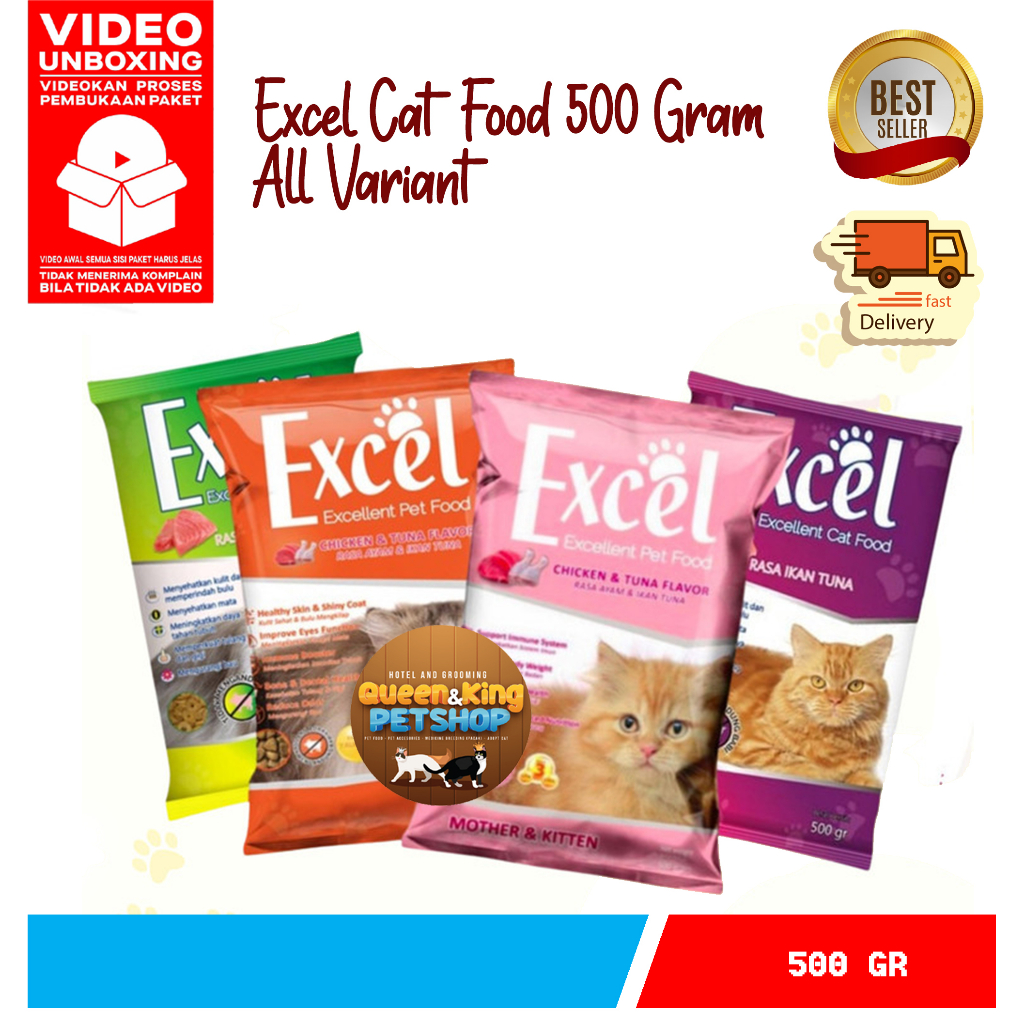 Jual Excel Cat Dry Food 500 Gr - Makanan Kering Kucing | Shopee Indonesia