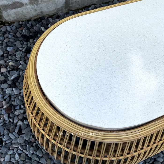 Jual MEJA OVAL ROTAN ALAMI SINTETIS | RATTAN COFFEE TABLE INDOOR ...