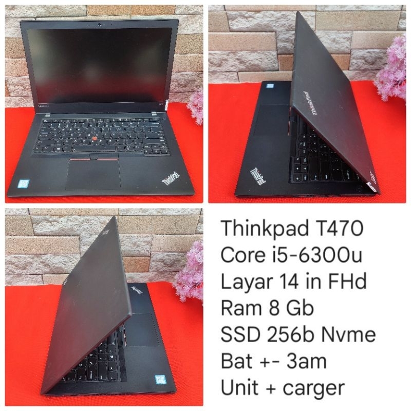 Jual lenovo thinkpad T470 Core i5 6300u ram 8gb ssd 256gb nvme oke ...