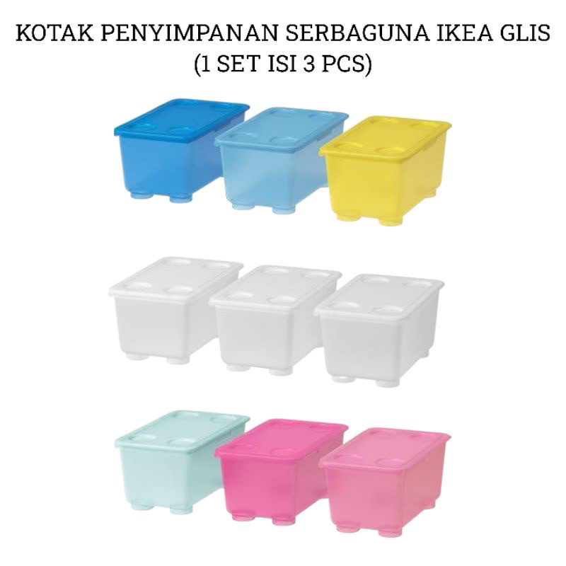 Jual GLIS IKEA KOTAK MAINAN ISI 3 | Shopee Indonesia