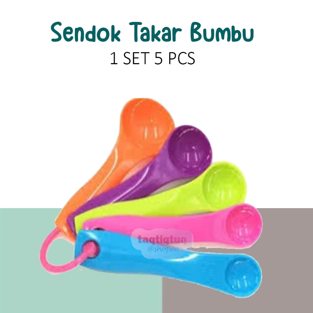 Jual TQ Set 5 Pcs Sendok Takar Bumbu Dapur Serbaguna Sendok Ukur Sendok ...
