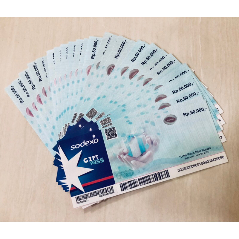 Jual Voucher SODEXO gift pass pecahan 50 ribu exp 2023 | Shopee Indonesia