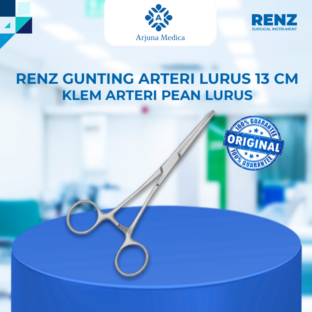 Jual RENZ Klem Arteri Lurus 13 cm | Gunting Bedah Medis | Klem Arteri ...