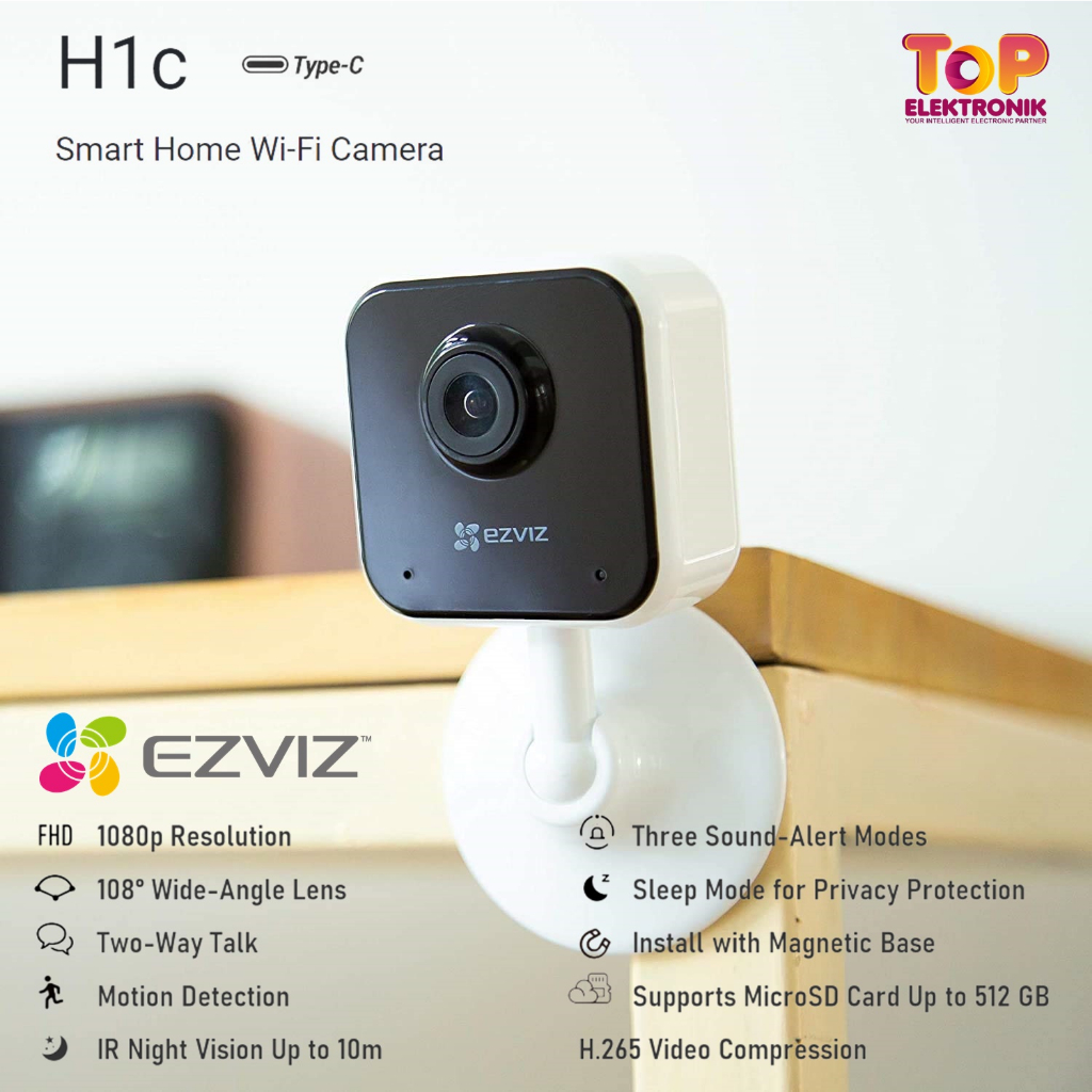 Jual EZVIZ H1C Indoor Wifi Camera Cctv TPELEKTRONIK | Shopee Indonesia