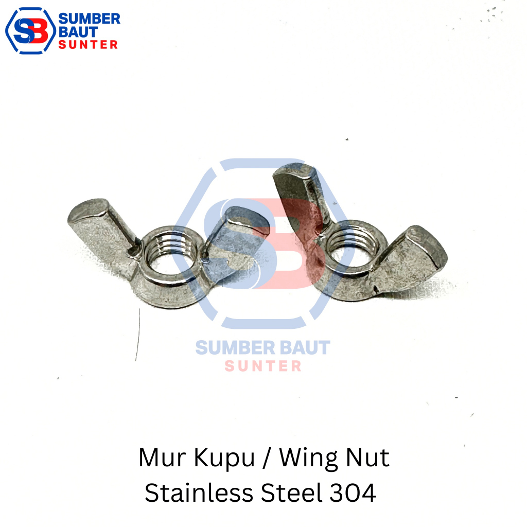 Jual M10 x 1.50 Mur Kuping / Kupu Kupu / Wing Nut Stainless SS304 ...