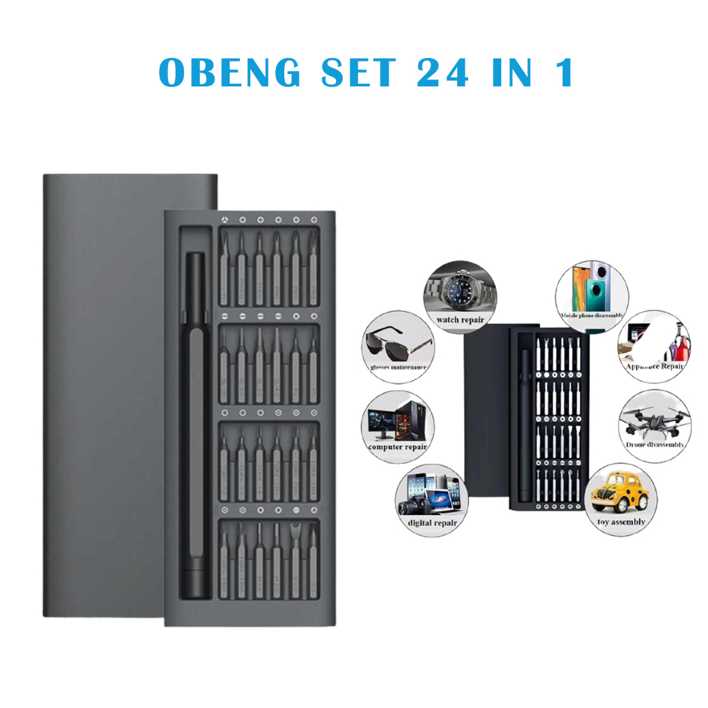 Jual Obeng Set 24in1 Magnet / Obeng Screwdriver Kit Hardware Tools ...