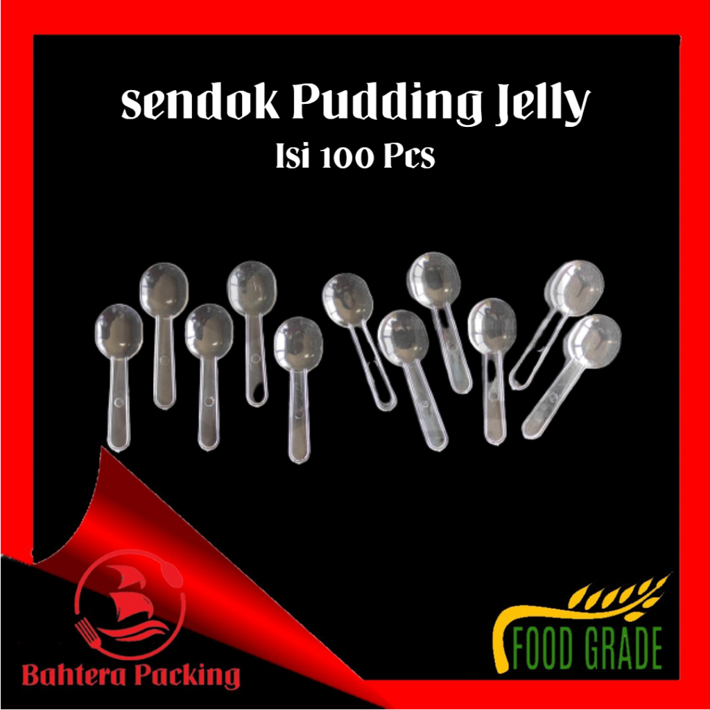 Jual Sendok Pudding Jelly Ice Cream Bening Kecil isi 100pcs | Shopee ...