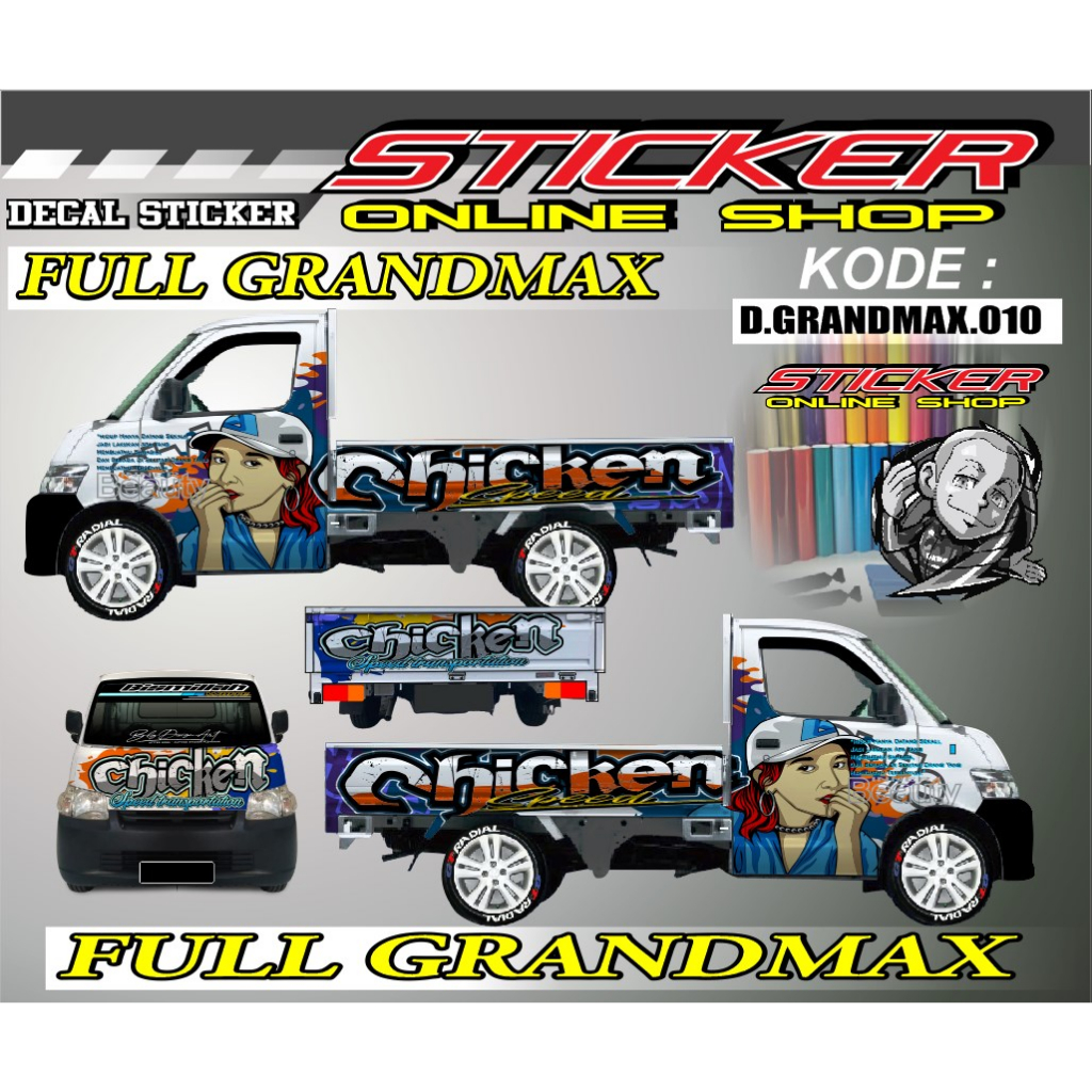 Jual DECAL MOBIL GRANMAX FULL PRINT LAMINASI MURAH | Shopee Indonesia