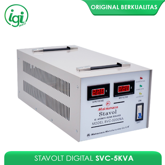 Jual STAVOLT SVC DIGITAL 5000W MATSUNAGA STAVOL STABILIZER LISTRIK ...