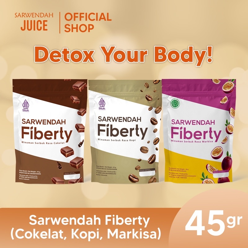 Jual Sarwendah Fiberty Detox Drink Minuman Diet Fiber Drink Penurun ...
