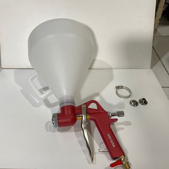 Jual PAKET Spray Gun Hopper Cat Semprot Tembok 5000 CC Air Cement ...