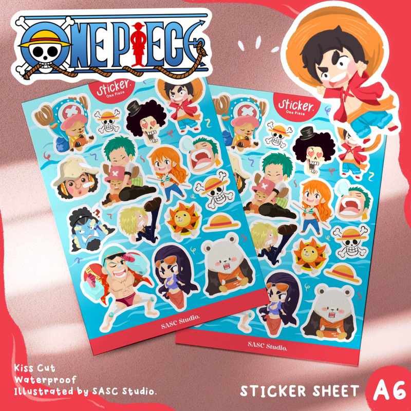 Jual ONE PIECE stickers | luffy sanji zoro nami tony chopper robin ...