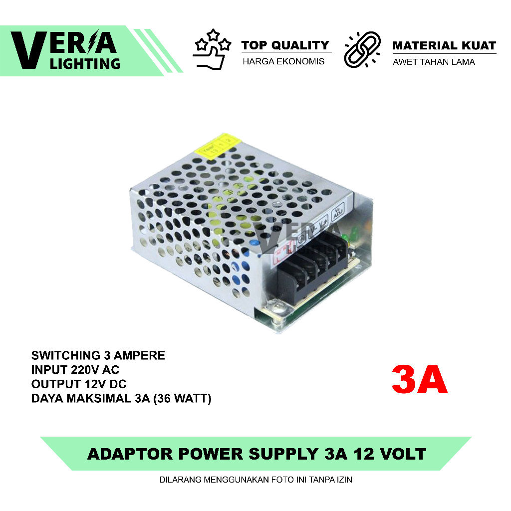 Jual Adaptor Power Supply 12V 3A Switching LED Trafo 3 Ampere | Shopee ...