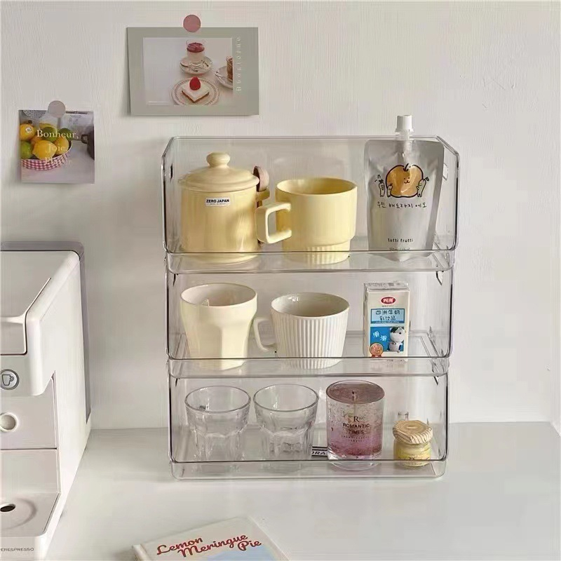 Jual Rak Kosmetik Transparan Bahan Acrylic Penyimpanan Makeup Skincare ...