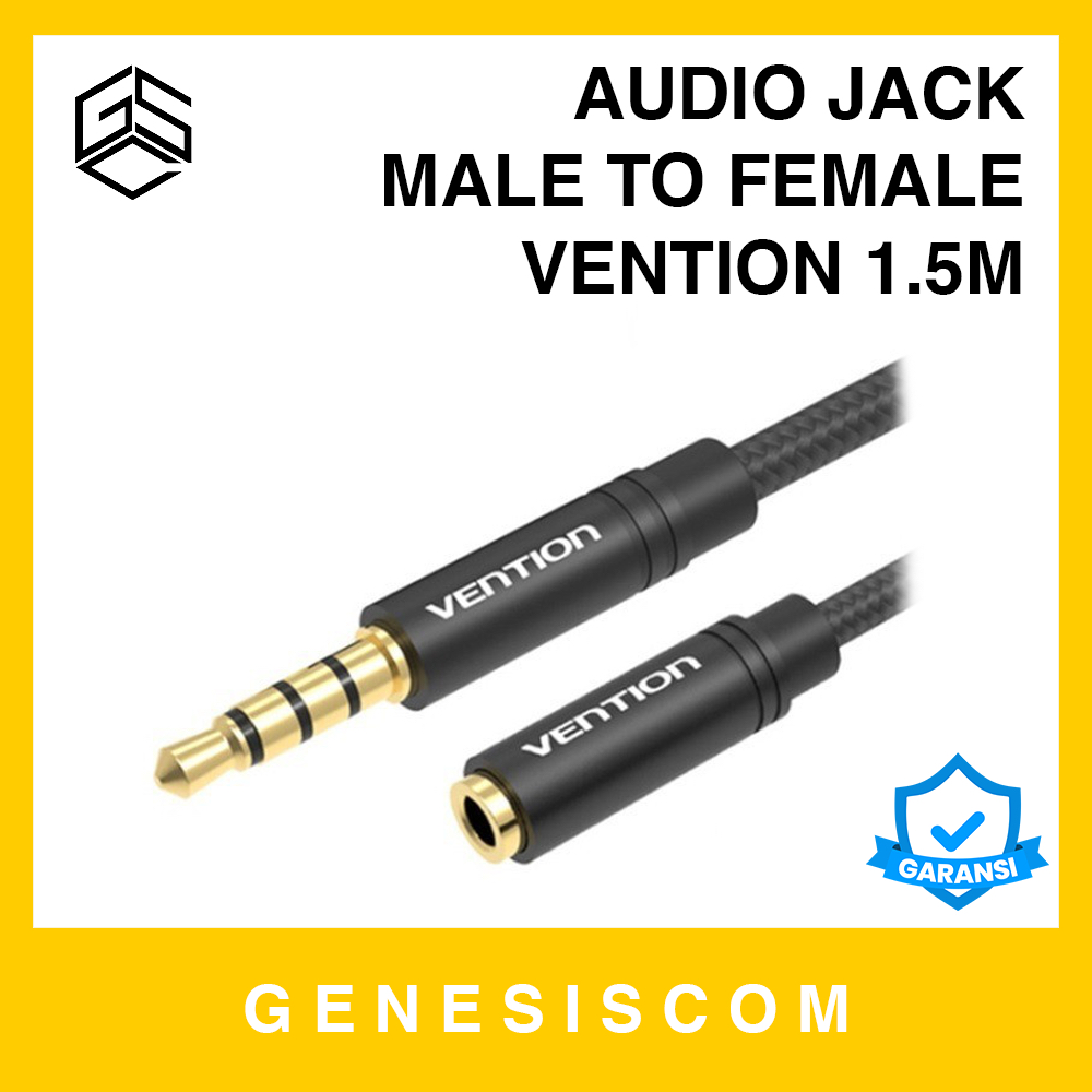 Jual Kabel Audio Jack 3.5mm Male to Female VENTION BHB Extension Extender Cable AUX - 1.5M 1,5M ...