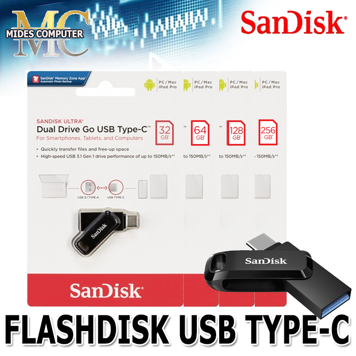 Jual Flashdisk USB 3.0 Type C 32GB 64GB 128GB 256GB | Shopee Indonesia