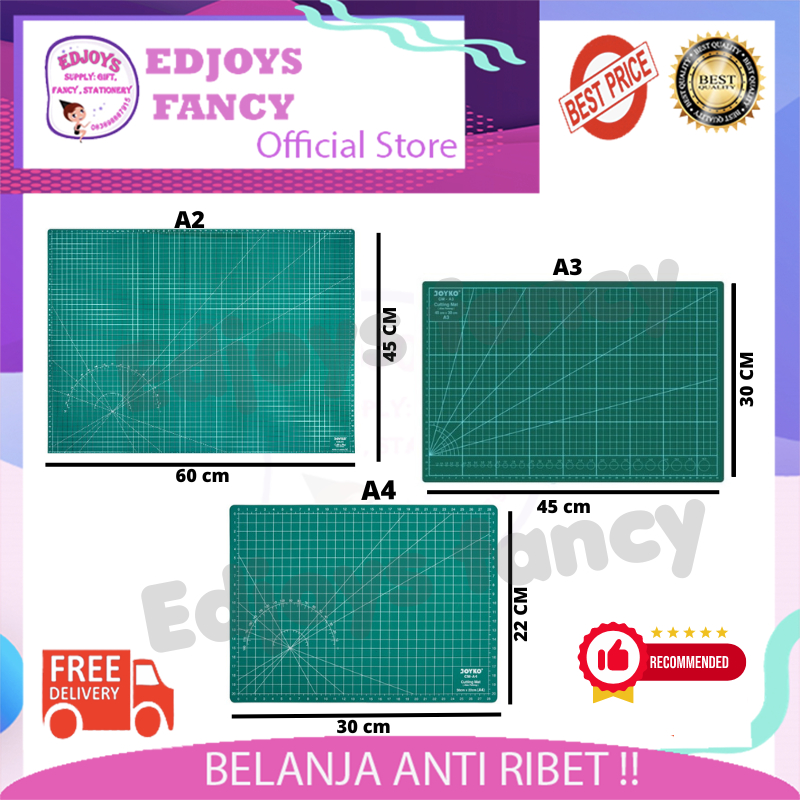Jual Joyko alas potong tahan gores cutting mat double sided ukuran A2 A3 A4 Joyko CM-A2 | Shopee ...