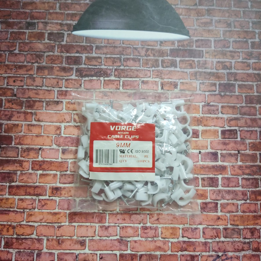 Jual Klem Kabel / Klip CABLE VORGE 9 mm 9mm 100 pcs CLEM PAKU BETON ...