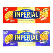 Jual SNACK IMPERIAL CREME BOX BISKUIT SUSU DENGAN SELAI KRIM BLUEBERRY ...