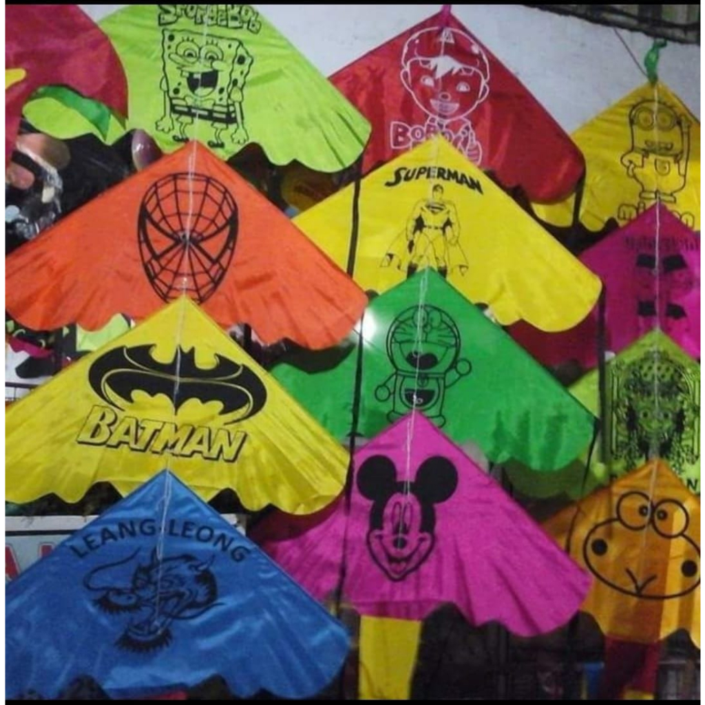 Jual r enisuwarni1 layangan knockdown kartun tempel / LAYANG LAYANG ...