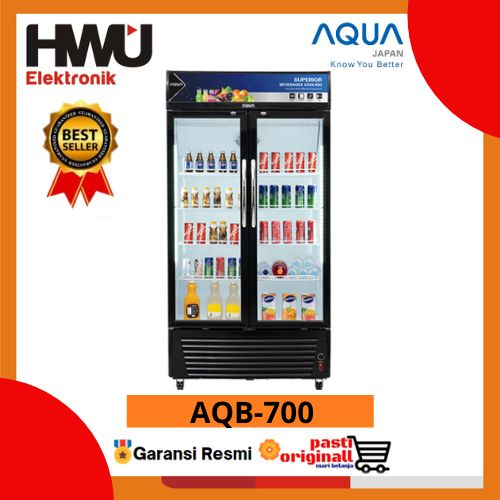 Jual AQUA AQB700 SHOWCASE 2 PINTU 464 Liter / DISPLAY COOLER 4 Rak AQB ...