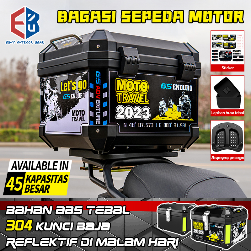 Jual BOX Motor/Bagasi Sepeda Motor Universal Kapasitas Besar Bagasi ...