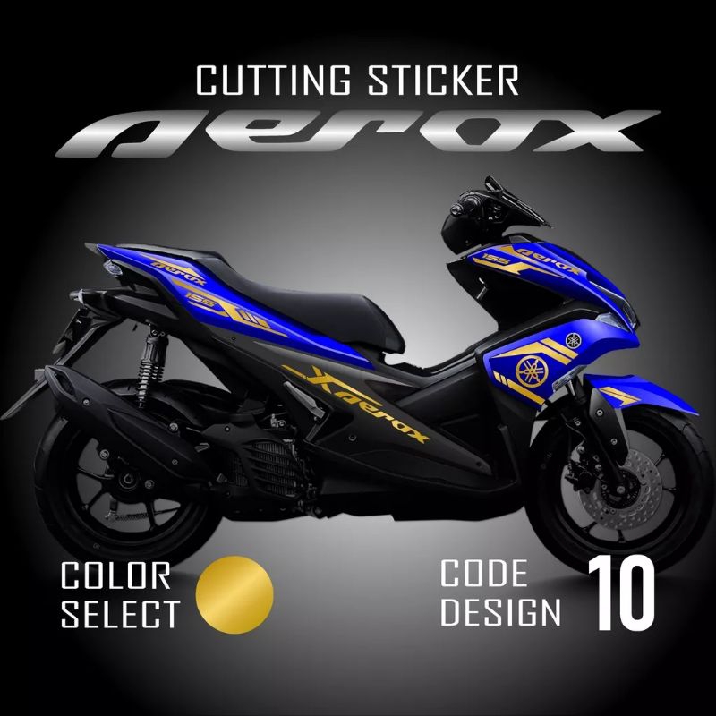 Jual Stiker Cutting AEROX 155 / Striping variasi AEROK 155 code design ...