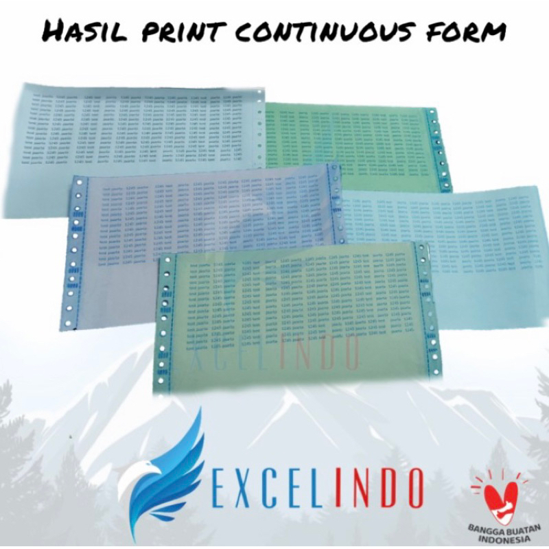 Jual Indopaper Continuous Form 2 ply NCR Ekonomis UKURAN FULL/PERFORASI ...
