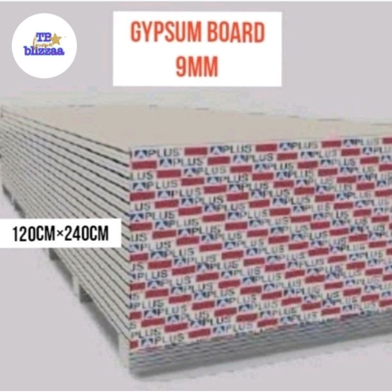Jual Gypsum Board 9mm / Papan Gipsum 9mm / A Plus Board 9mm Gypsum A+ ...