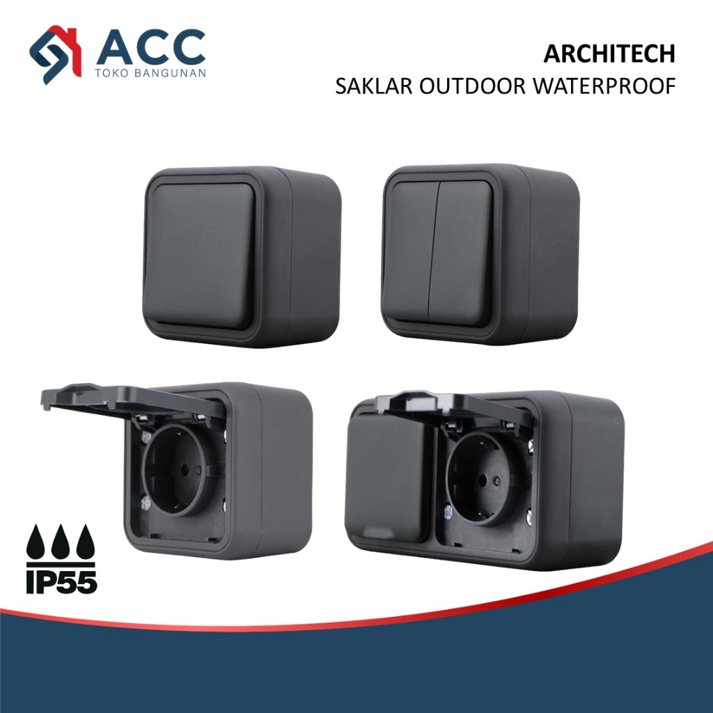 Jual ARCHITECH PASIFIC V12 BLACK SAKLAR STOP KONTAK OUTBOW OB ...