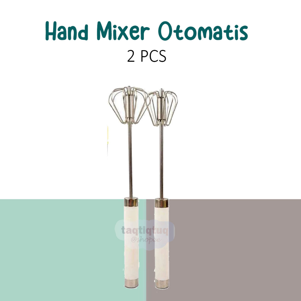 Jual TQ 2 PCS Hand Mixer Beter Bieter Isi 2 Mixer Tangan Mixer Manual ...