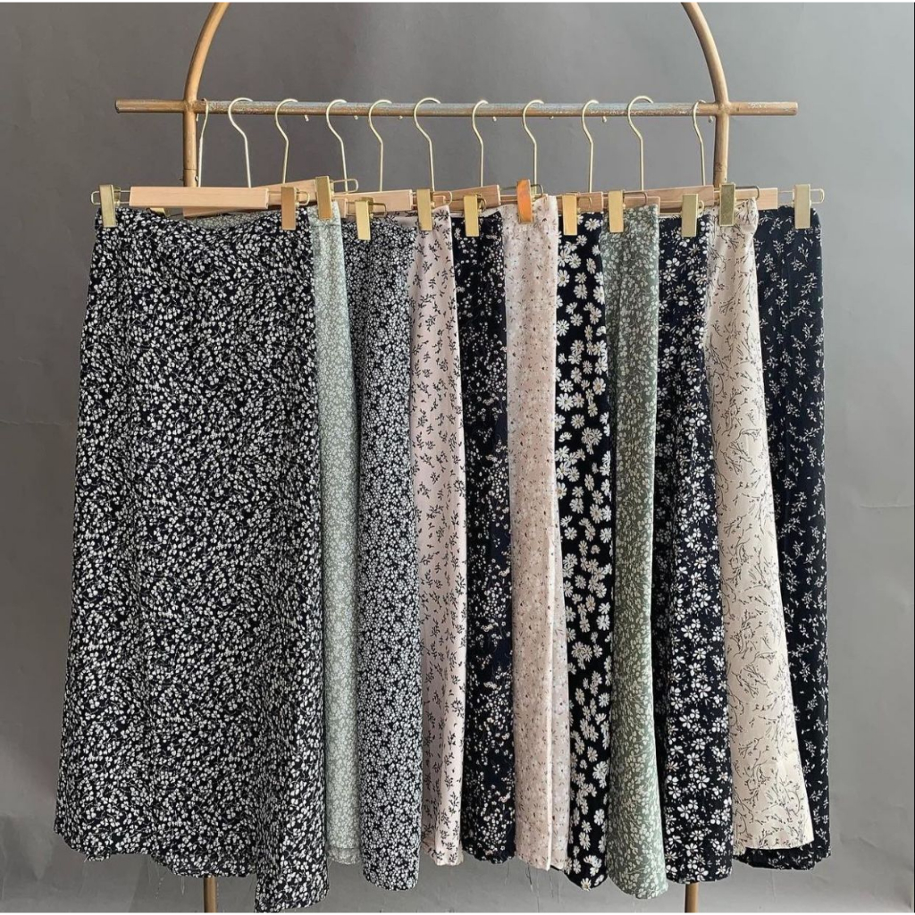 Jual FLORA SKIRT / ROK MOTIF BUNGA WANITA / ROK DAISY FLORAL SKIRT A ...