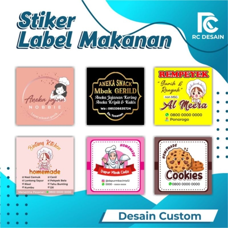 Jual STICKER LABEL MAKANAN PRODUK | Shopee Indonesia