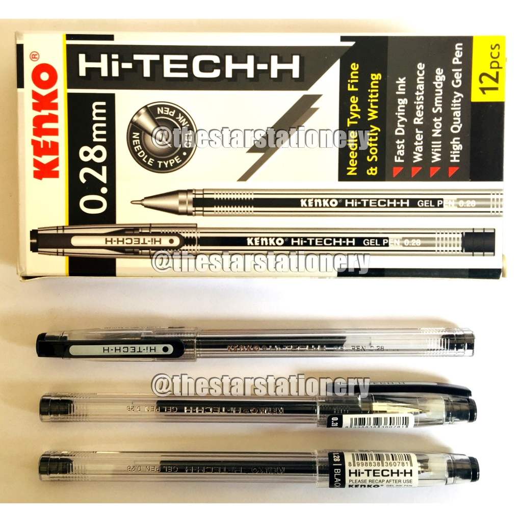 Jual (1 Biji) GABUNGAN Bolpen KENKO Hi-Tech 0.28 Gel Pen / Gelpen Kenko ...