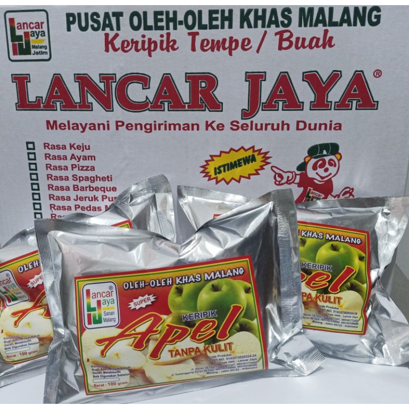 Jual Keripik apel lancar jaya 100gr/kripikapel/oleh-oleh khas malang ...