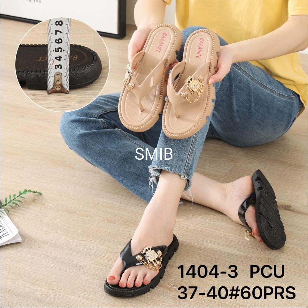 Jual Sandal Jepit Wanita Karet Import BALANCE Motif Robot Emas / 1404-3 | Shopee Indonesia