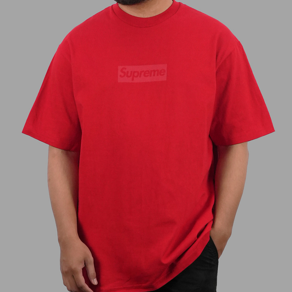Jual Supreme Tonal Box Logo Red Tee | Shopee Indonesia