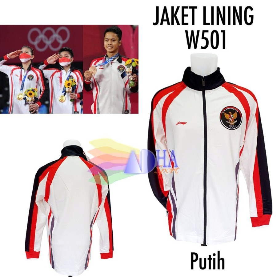 Jual Jaket Badminton Olimpiade L W501 / W 501 Putih ADHA SPORT XXL ...
