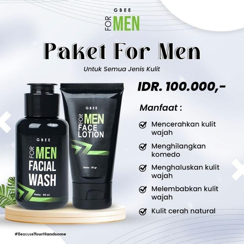 Jual Produk Satuan GBEE || GBEE For Men || Face Lotion Men GBEE ...