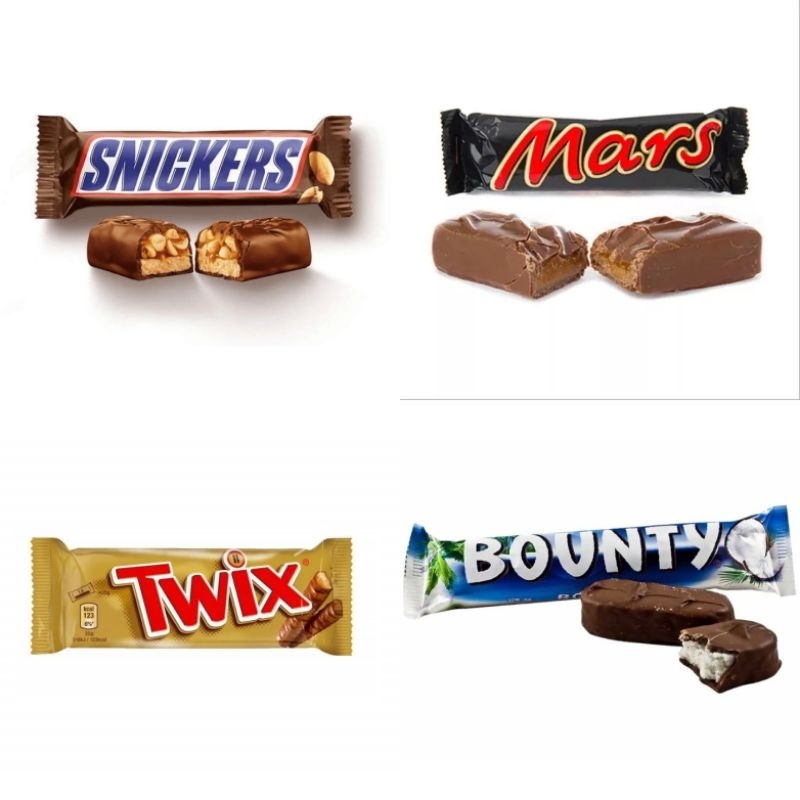 Jual Snickers | Mars | Twix | Bounty | Coklat Import | Shopee Indonesia