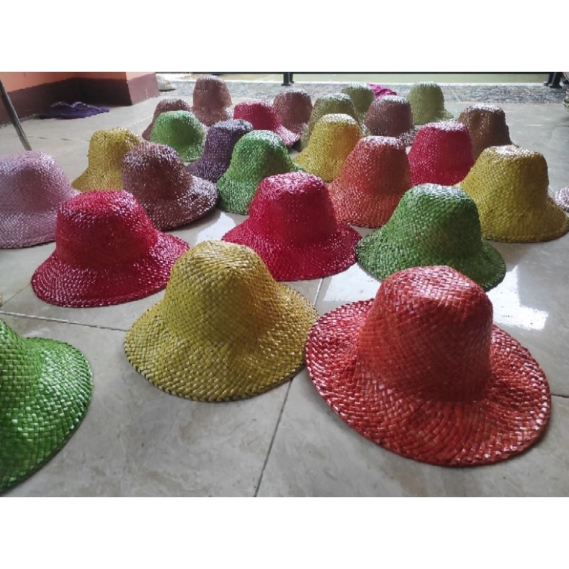 Jual topi kupluk anyaman pandan warna | Shopee Indonesia