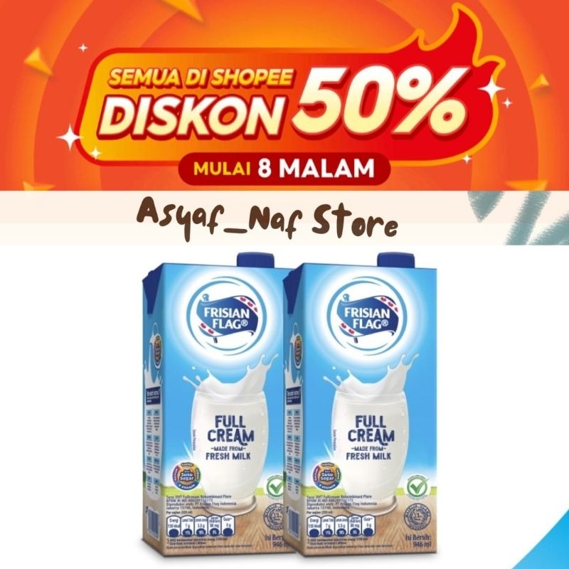 Jual Frisian Flag Susu UHT Full Cream 946 ml x 1 | Shopee Indonesia