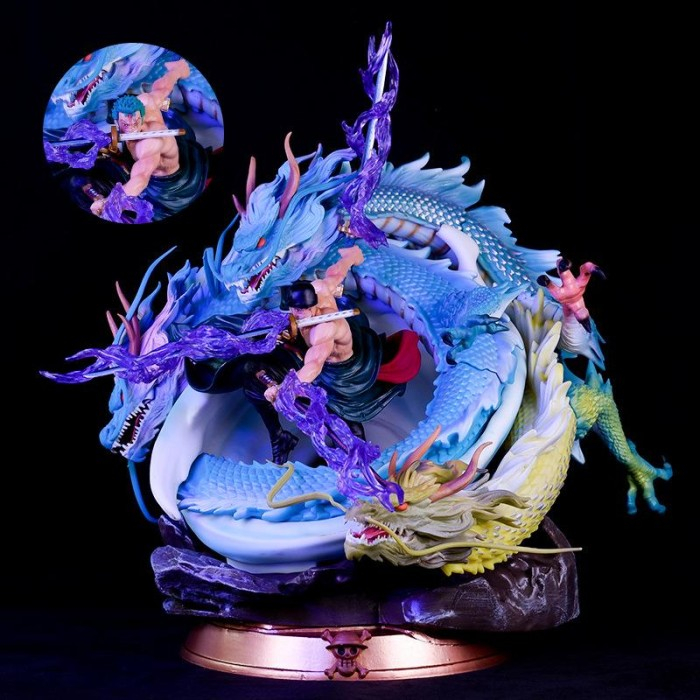 Jual Action Figure One Piece Zoro 3 Dragon Black Pearl Studio | Shopee ...