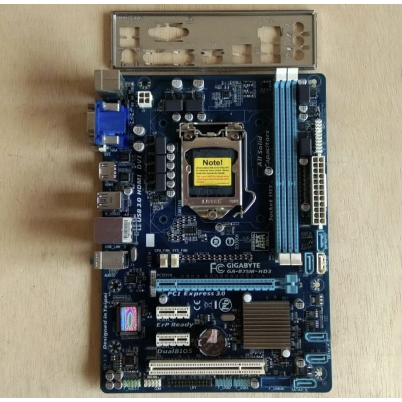 Jual MOTHERBOAD GIGABYTE B75 LGA 1155 SUPORT GEN 2 GEN 3 / PCI EXPRES 3 ...
