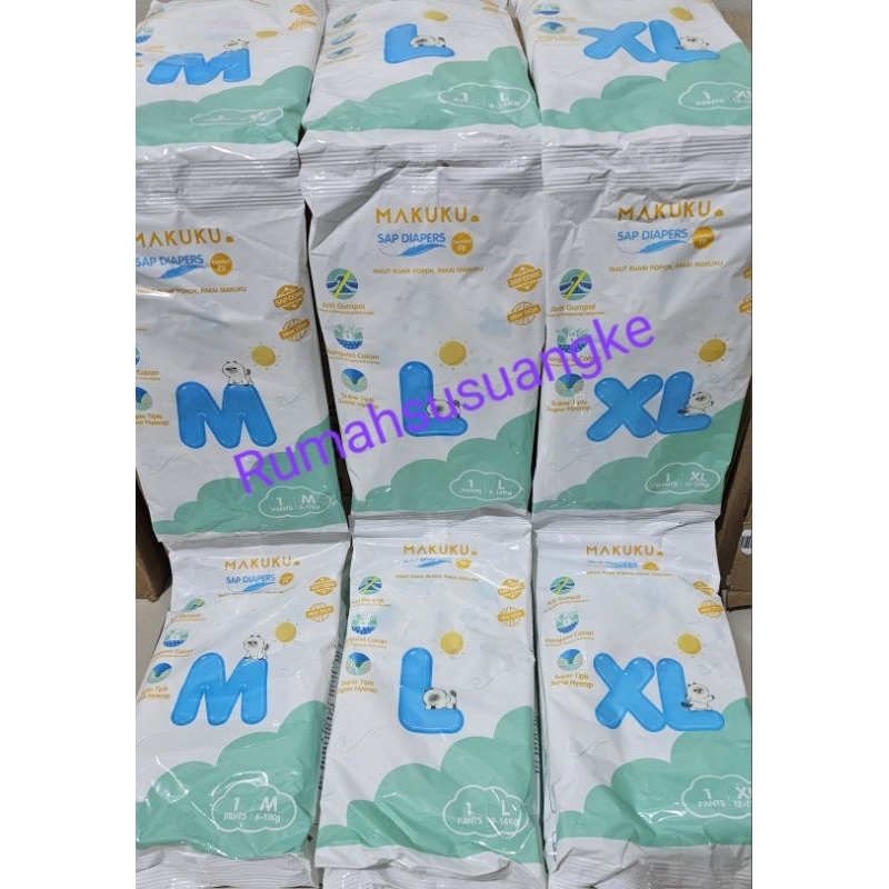 Jual Makuku diapers Fit pants renceng /satuan M,L,XL | Shopee Indonesia