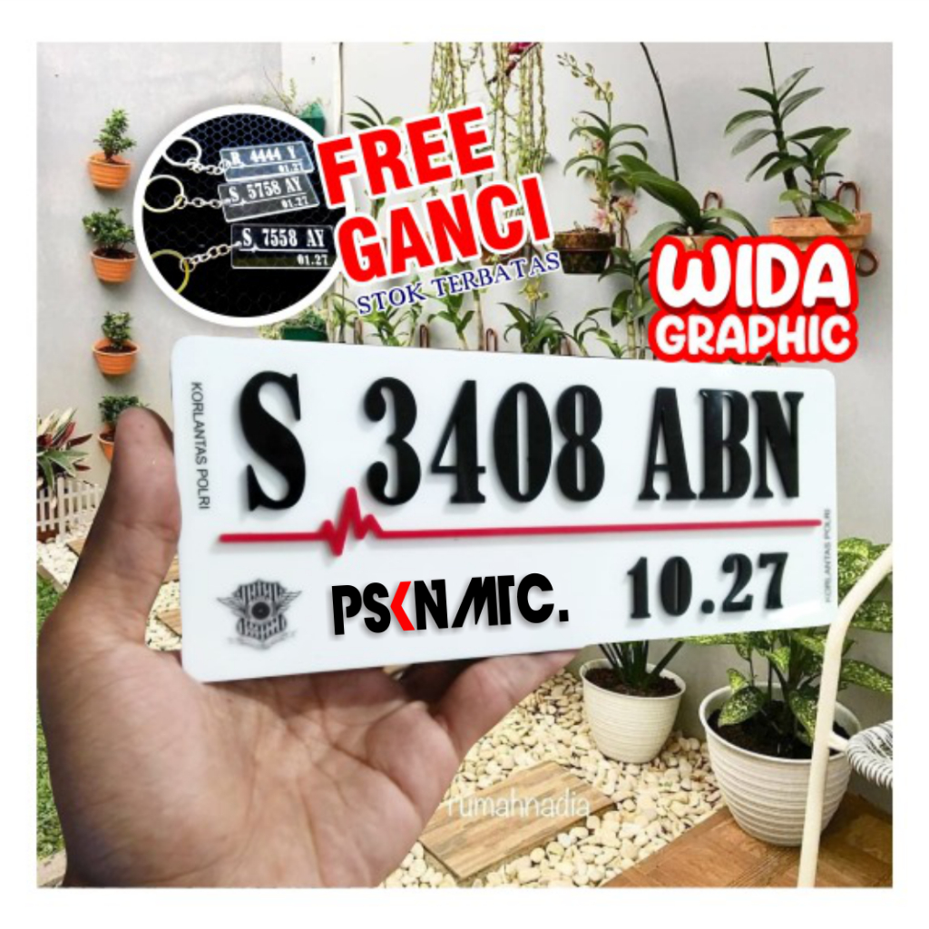 Jual Plat Nomor Motor Timbul acrylic / Plat Motor Custom / Plat Nomor ...