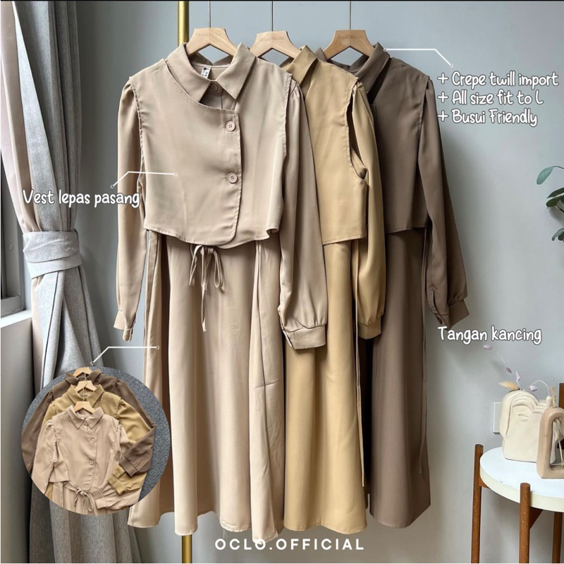 Jual Oclo | Hadaly Tunic 702 Tunik Vest Import Korean Style | Shopee ...