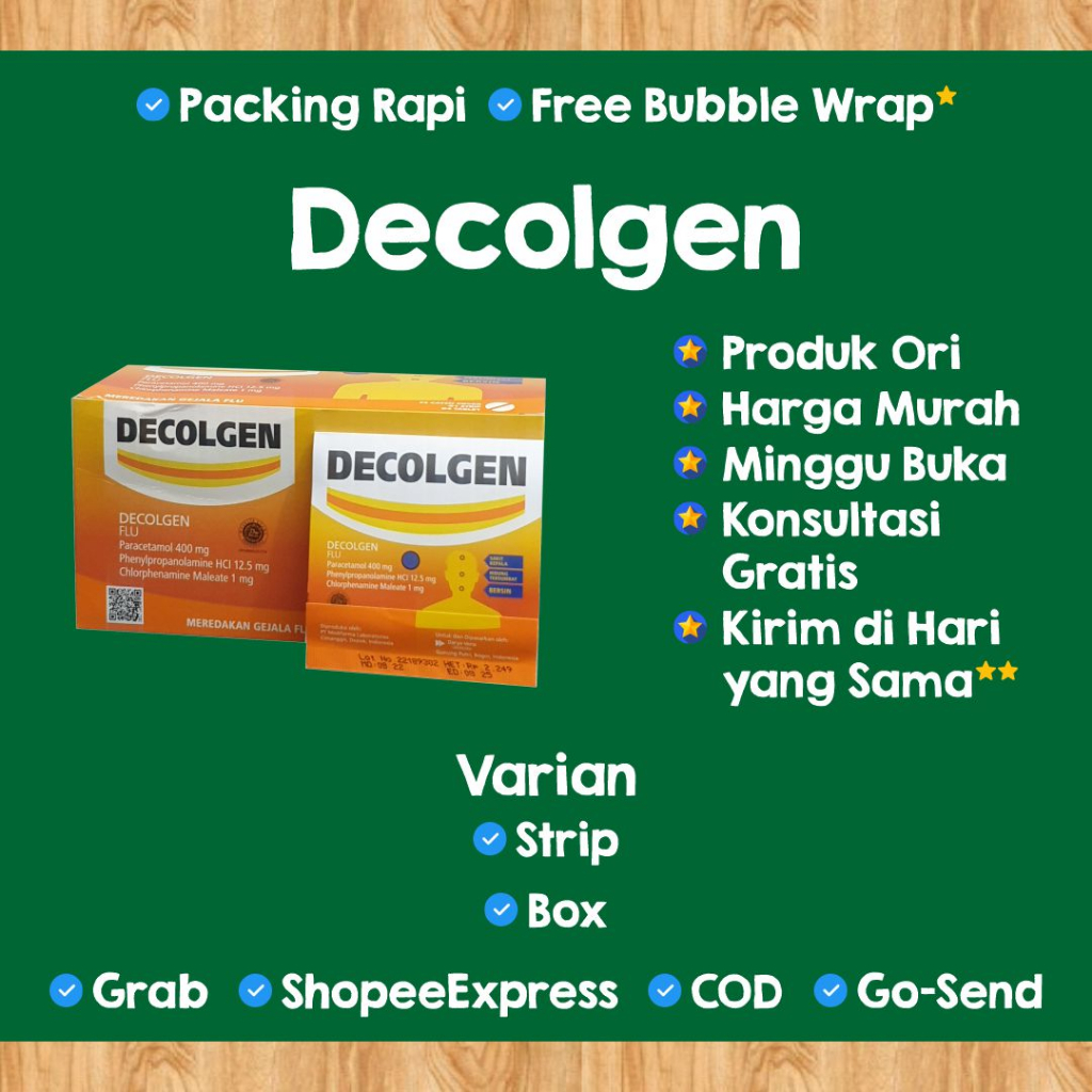 Jual [DECOLGEN] Decolgen Strip | Decolgen 4 Tablet | Obat Flu Dekolgen ...