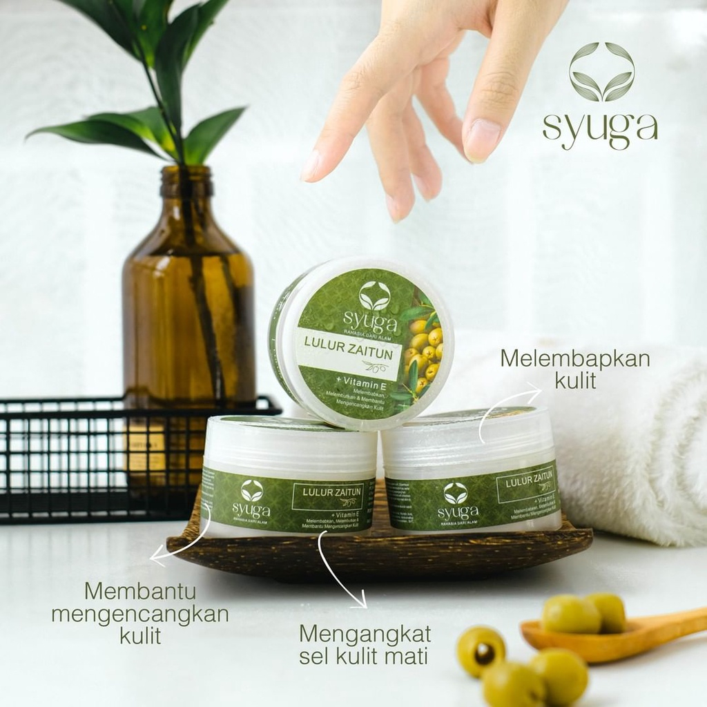 Jual SYUGA Lulur Mandi 100ML | ZAITUN/ Argan/ Jojoba/ VCO | skw ...